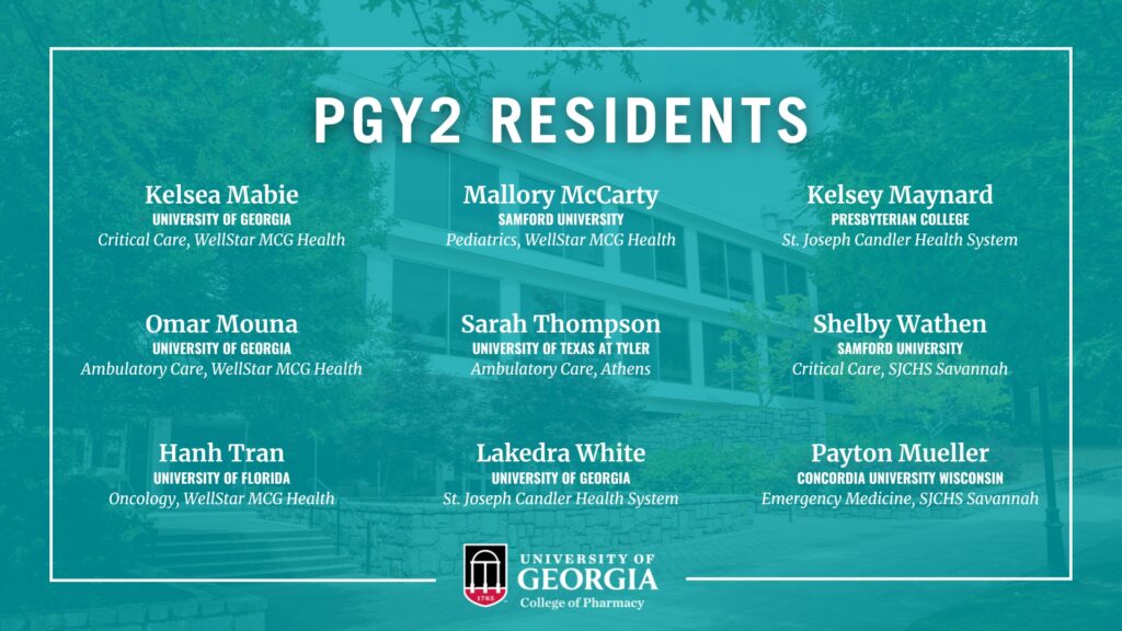 UGA College of Pharmacy Graduate Certificate Program Welcomes 24 ...
